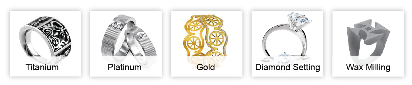 Micro End mills for Gold machining : Platinum, silver